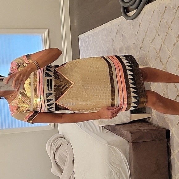 Kathy Hilton | Dresses | Brand New Kathy Hilton Sequin Beaded Dress 395 ...